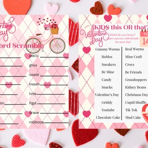 Valentines Day Printable Game Bundle, Valentines Day Word Search ...