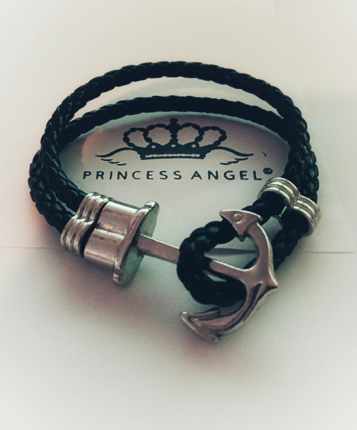 Anchor Bracelet. Double Layered. PU Leather. Woven Rope Pattern. - Etsy
