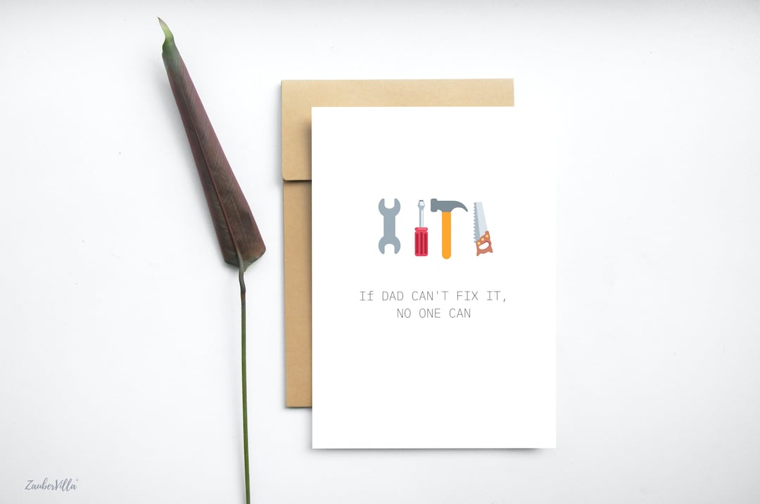 Card Dad Father's Day Papa Day Postcard Artisan Love Greeting Card - Etsy