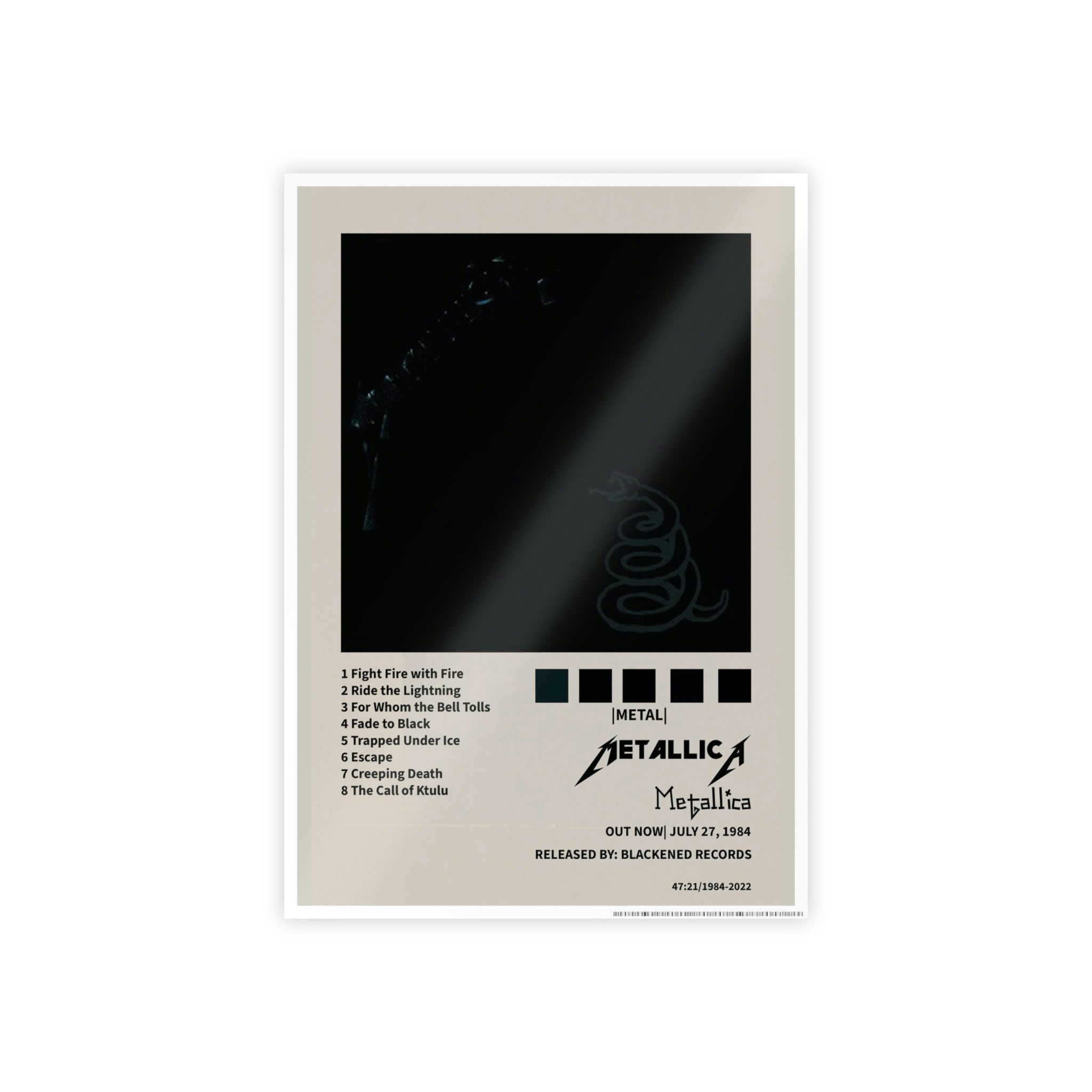 Metallica Black Album Poster