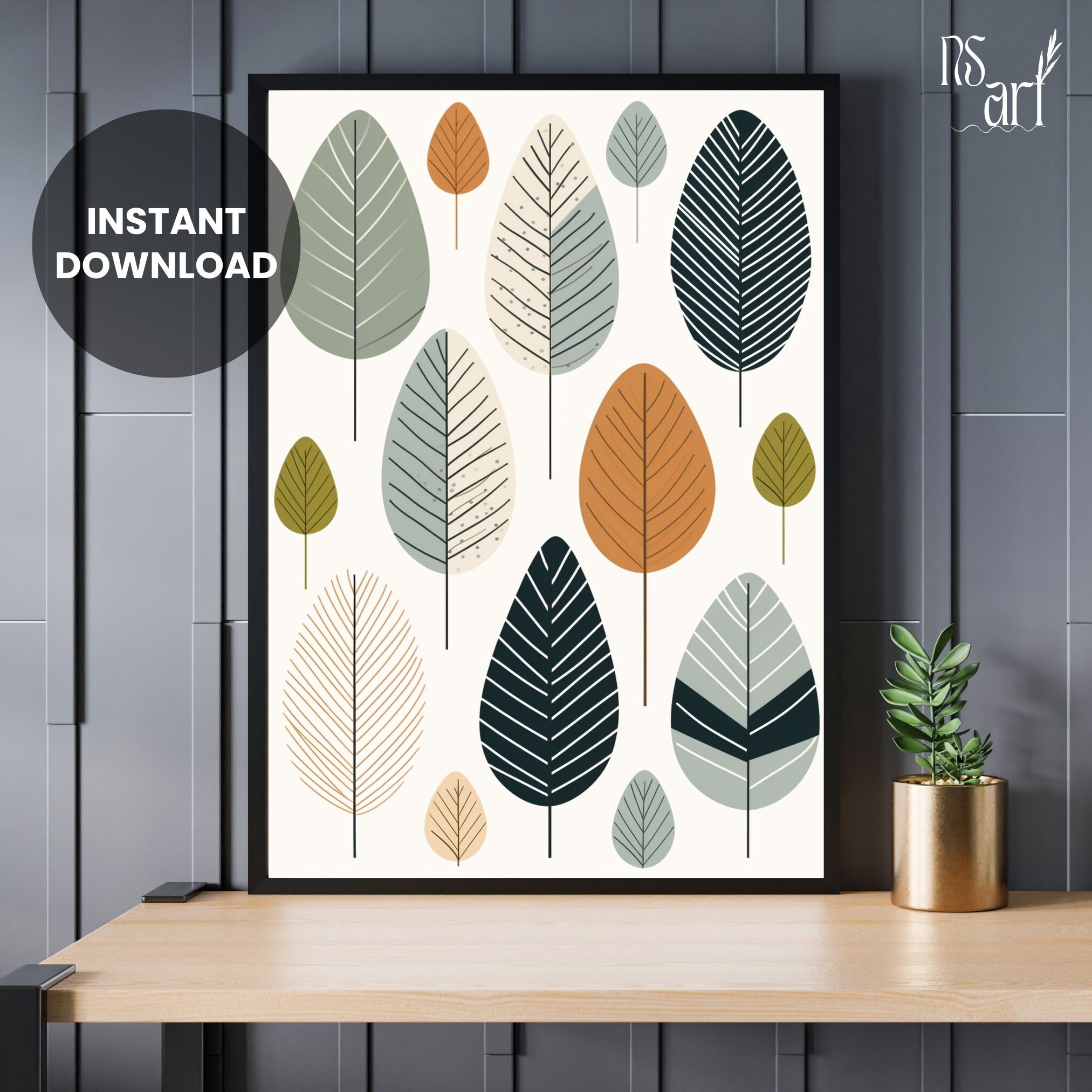 Printable Boho Autumn Leaves Boho Wall Decor Boho Bedroom - Etsy