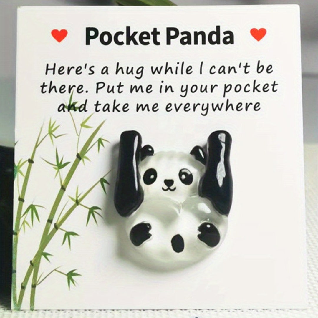 Pocket Hug Panda, Valentines, Positivity Gift, Birthday, Gift for ...
