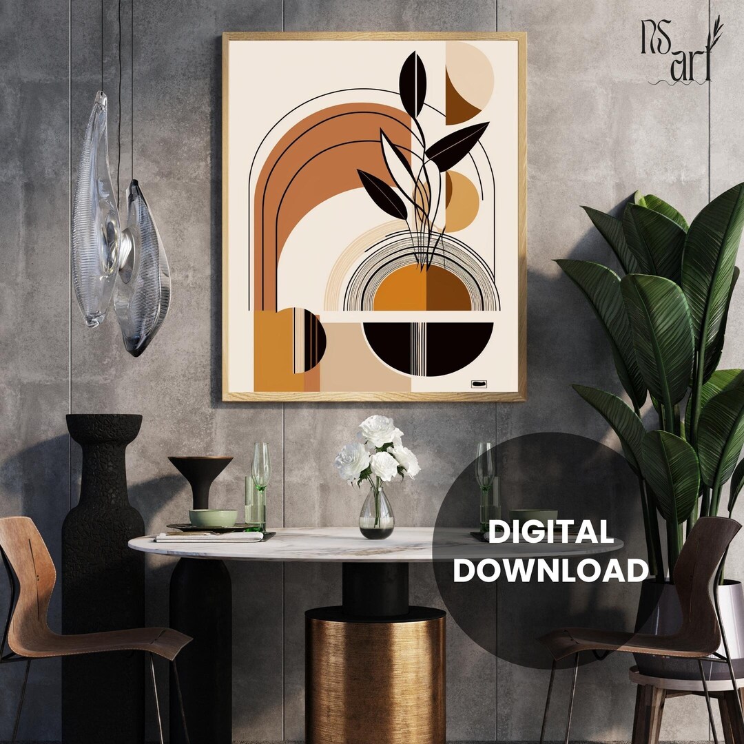 Printable Boho Art Print Bohemian Style Print Beige Print - Etsy