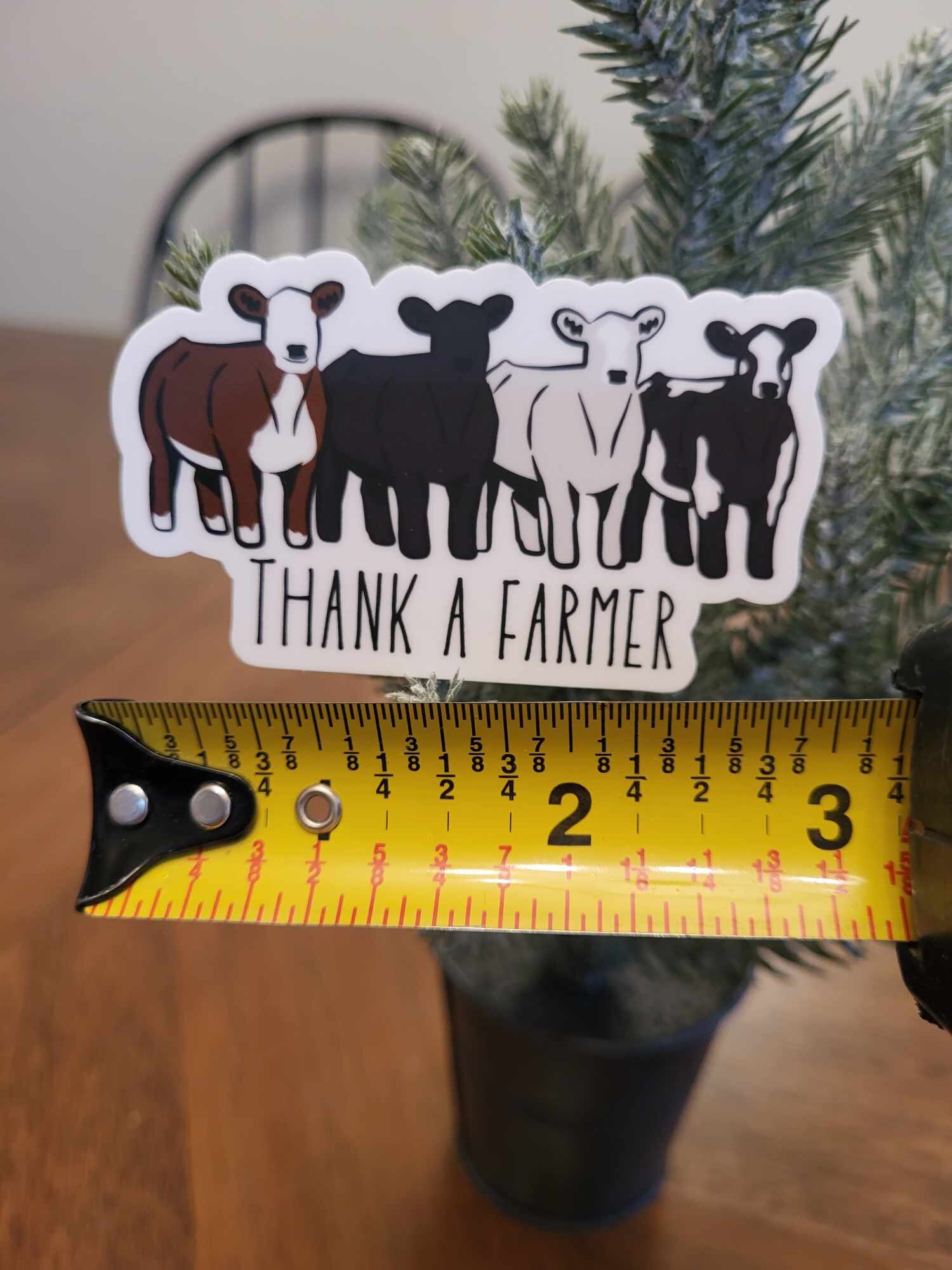 Thank a Farmer Sticker Farm Sticker Colorful Sticker Farm - Etsy