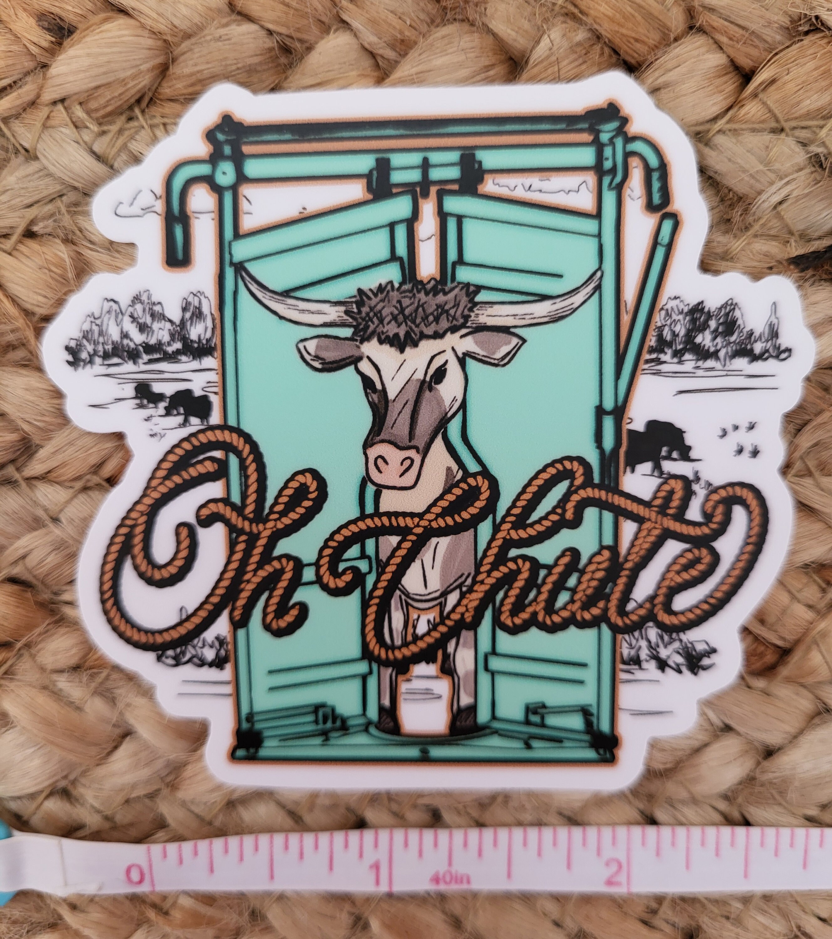 Oh Shoot, Chute Sticker, Farm Sticker, Agriculture, Cow, Farmer ...