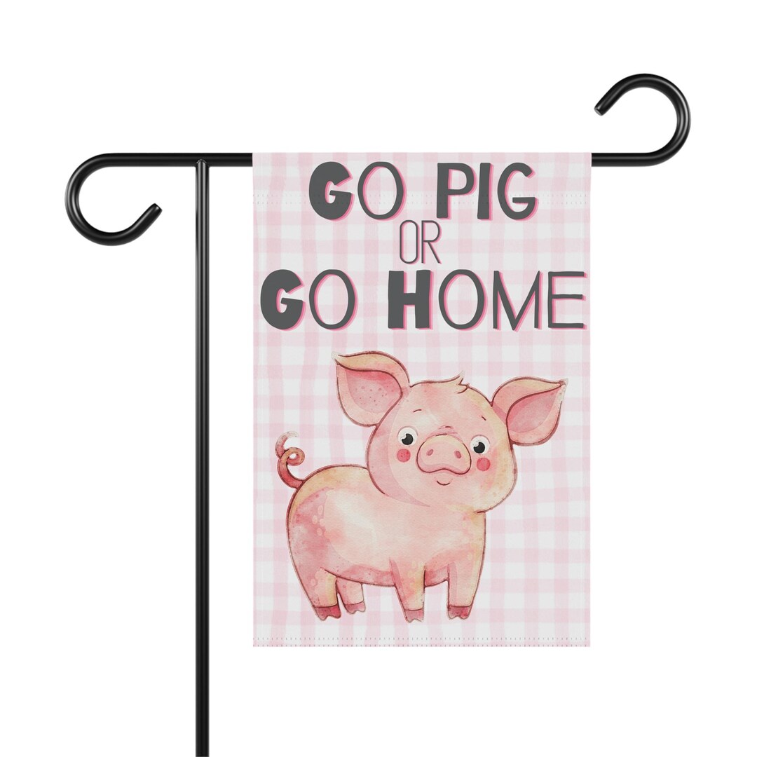 Pig Flag, Garden Flag, Pig Lover Garden Flag, Camper Flag, Outdoor ...