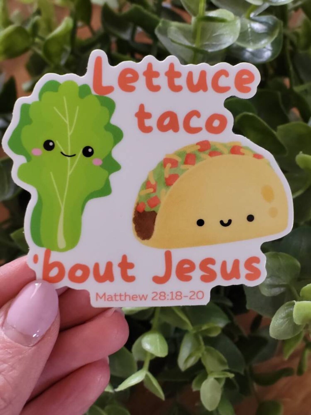 Lettuce Taco Jesus Kids Stickers, Jesus Christian Sticker, Witnessing ...