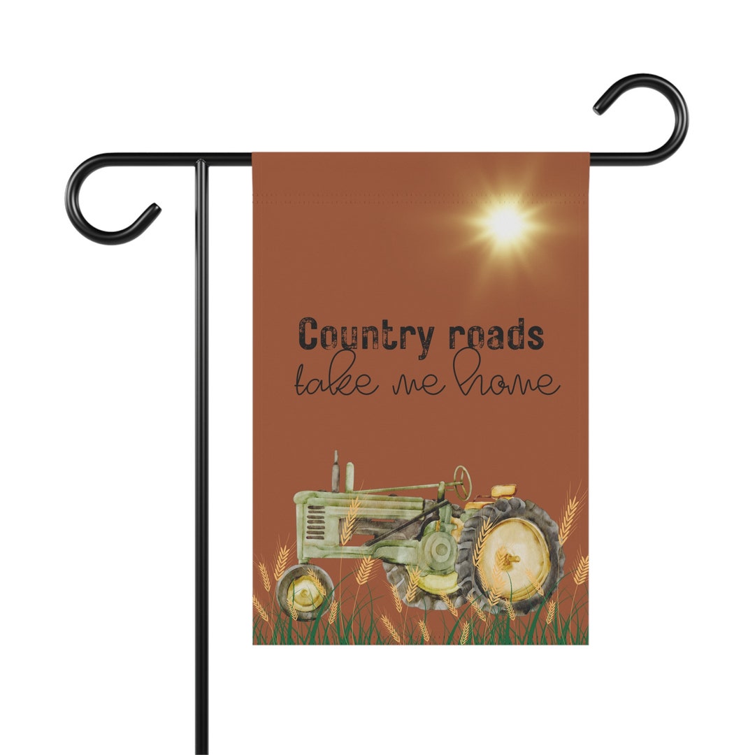 Tractor Garden Flag, Green Tractor Flag, Country Flag, Farmhouse Decor ...
