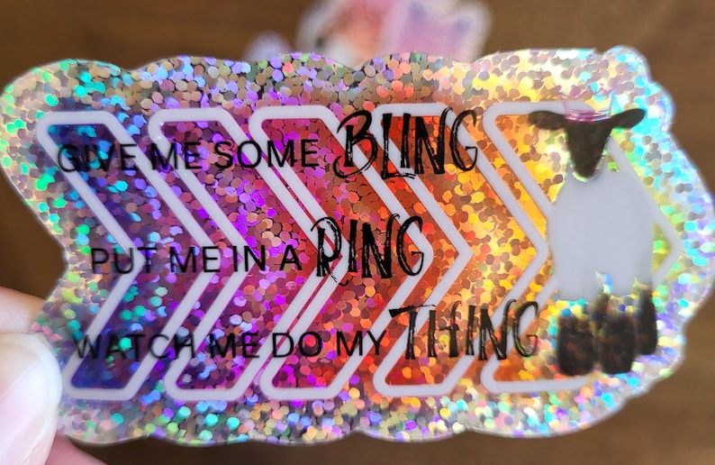 Show Sheep Sticker, Show Lamb, Stock Show, Bring, Glitter Sticker ...