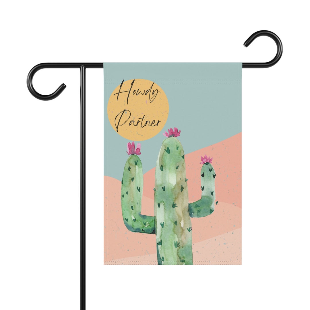 Cactus Flag, Garden Flag, Cowboy Garden Flag, Summer Garden Flag ...