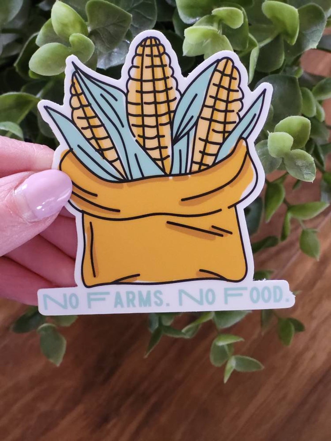 No Farms No Food Sticker, Farm Sticker, Colorful Sticker, Farm Girl ...