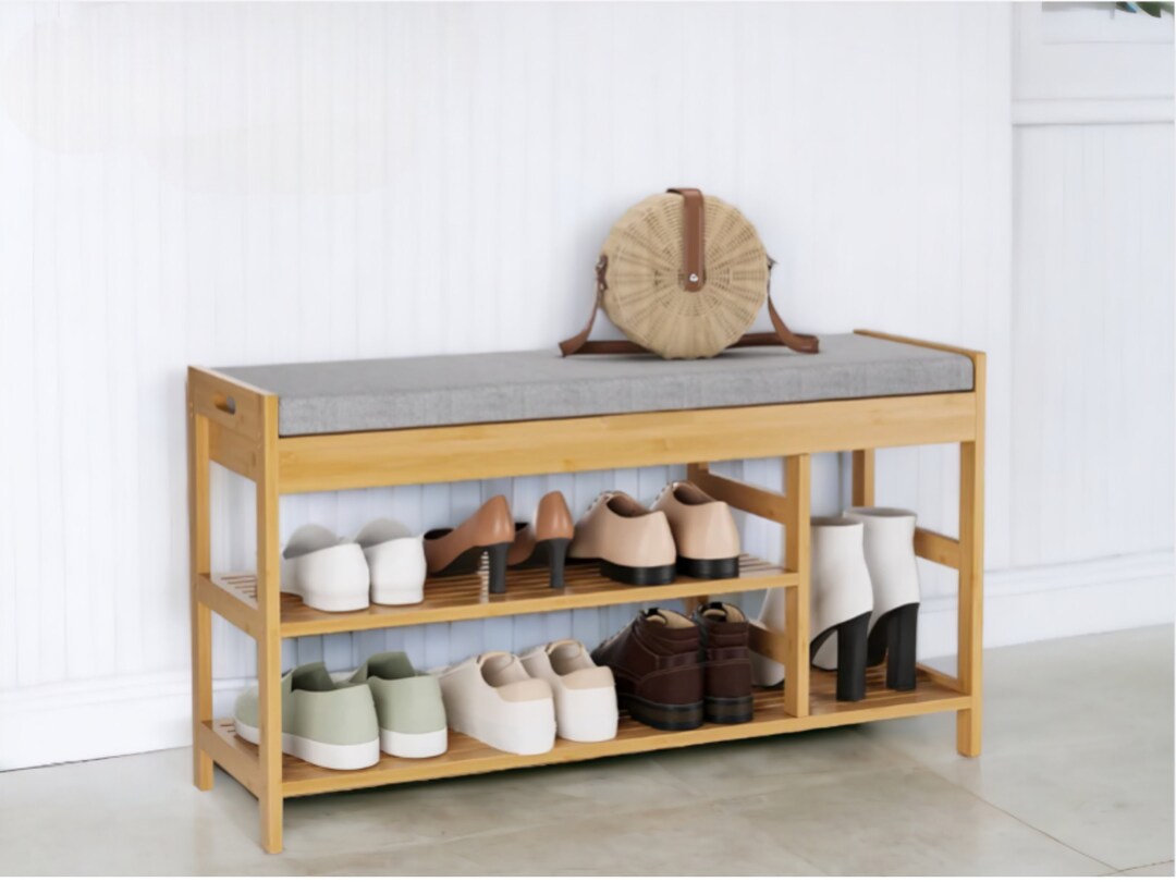 Entryway Shoe Storage Bench , Boot Storage Rack 7 Pairs - Etsy