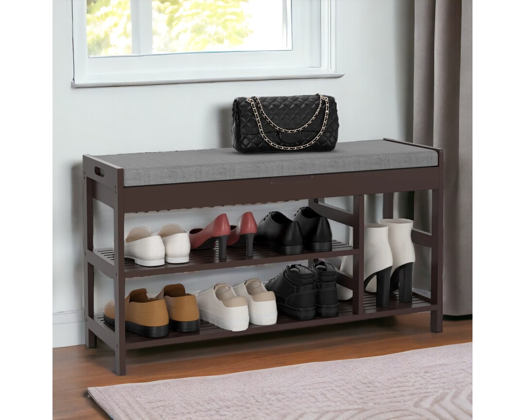 Shoe Storage Bench Rustic Shoe Bench Shoe Rack Bench Shoe Storage ...