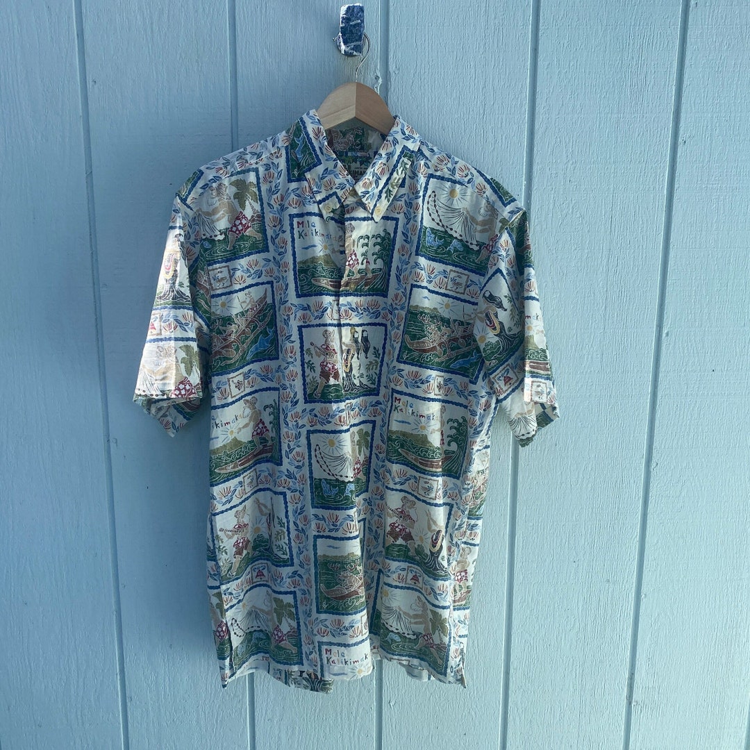 L Reyn Spooner Aloha Shirt Xmas Fishing - Etsy