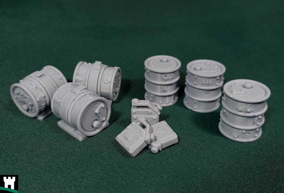 Orc Barrels and Fuel Cans 9pcs - Etsy