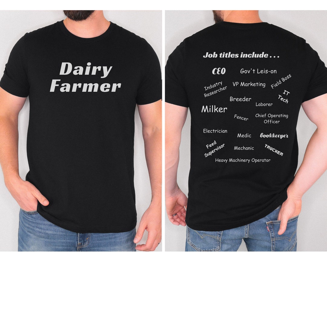 Dairy Farmer Shirt, Farmer Tshirt, Farming Shirts, Gift for Farmer ...