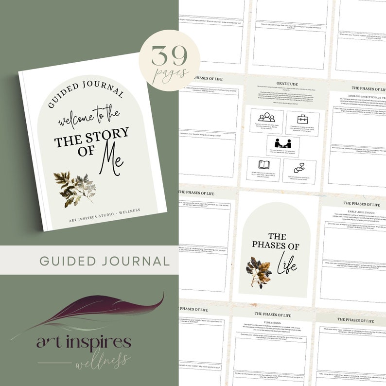 Story of Me Guided Journal, INSTANT DOWNLOAD, Life Story Journal, My ...