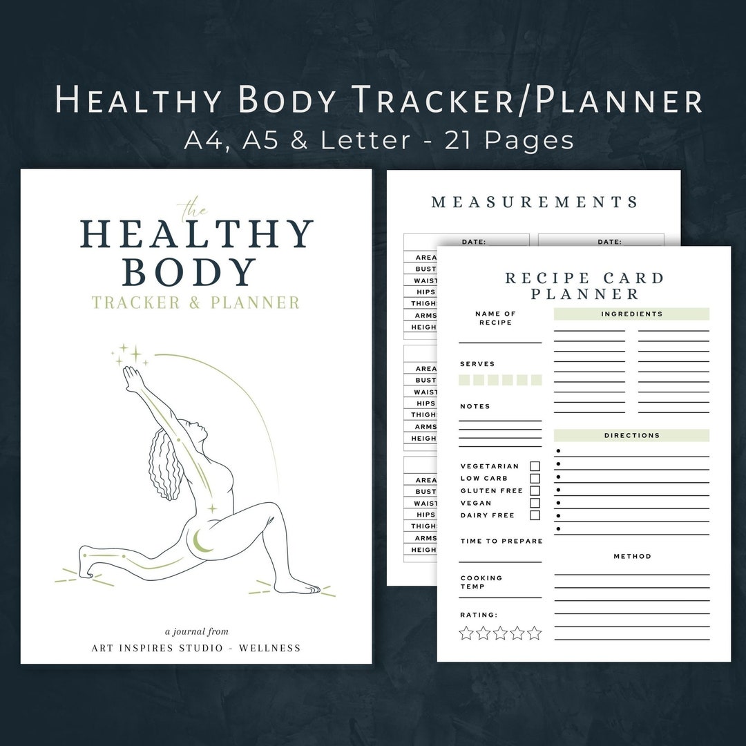 Healthy Body Journal, DOWLOAD, Weight Loss Tracker Printable, Fitness ...