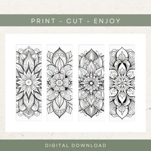 Mandala Colouring Bookmarks, Printable Mindful Adult Colouring Page ...