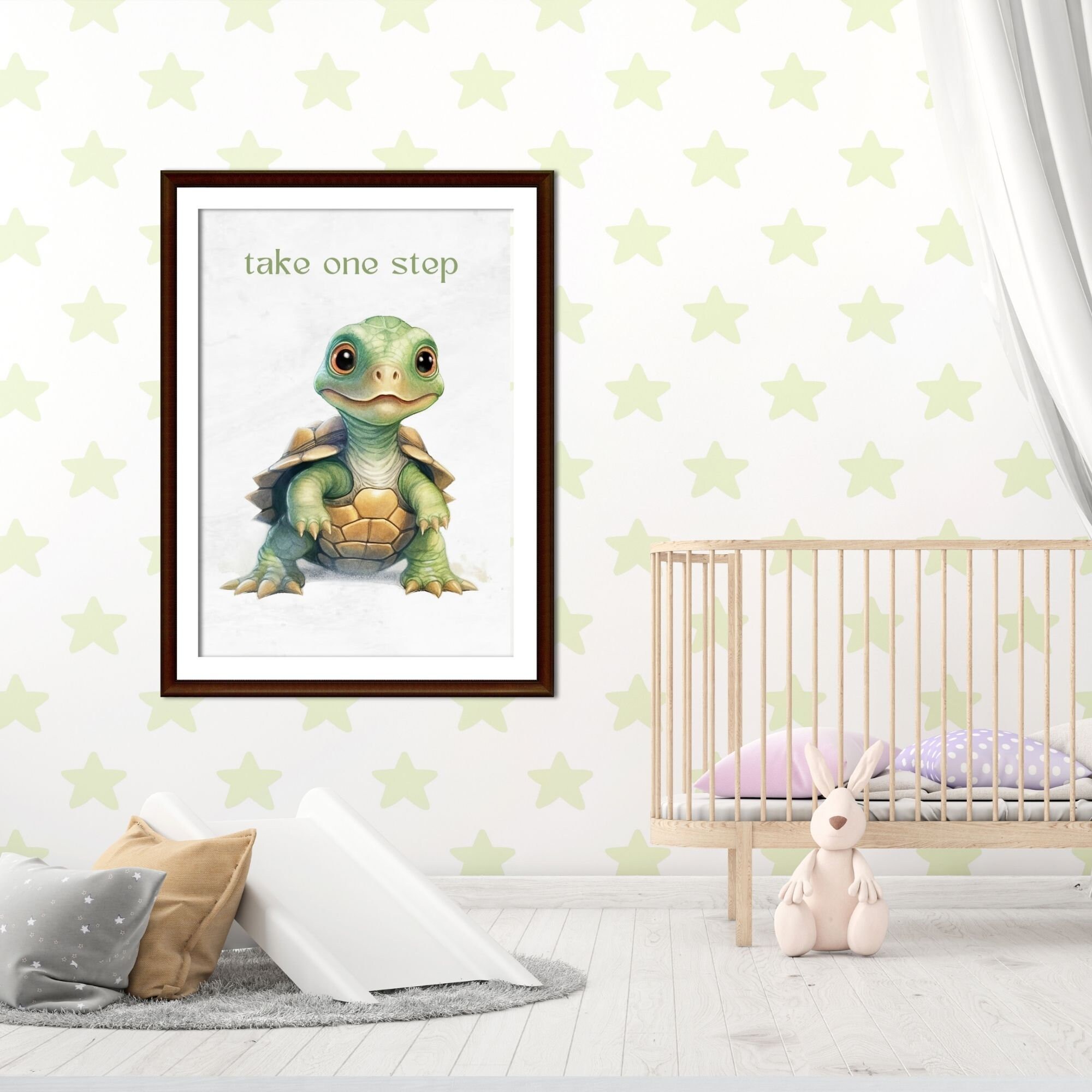 Turtle Mindful Art Kids, INSTANT DOWNLOAD, Positive Affirmation Wall ...