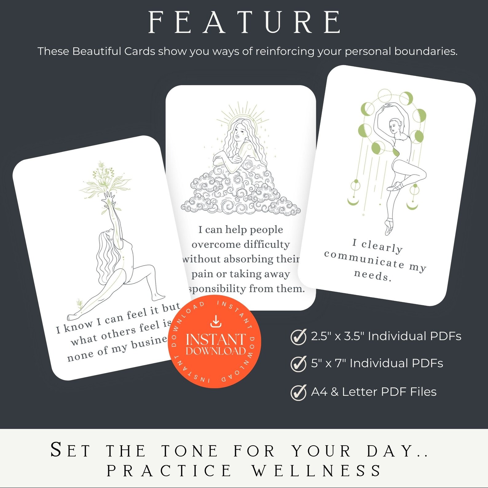 Word Swap Affirmation Cards INSTANT DOWNLOAD, Positive Talk Printables ...