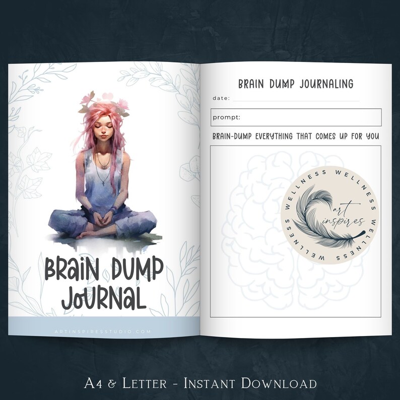 Brain Dump Journal, INSTANT DOWNLOAD, Printable Brain Dump Worksheet ...