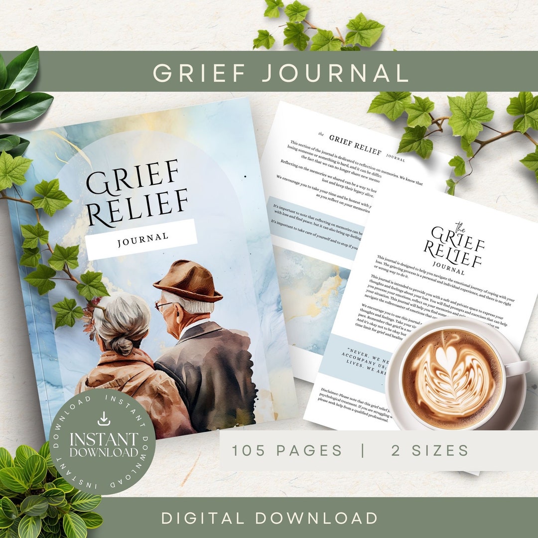 Guided Grief Journal, INSTANT DOWNLOAD, Grief Workbook, Healing Journal ...