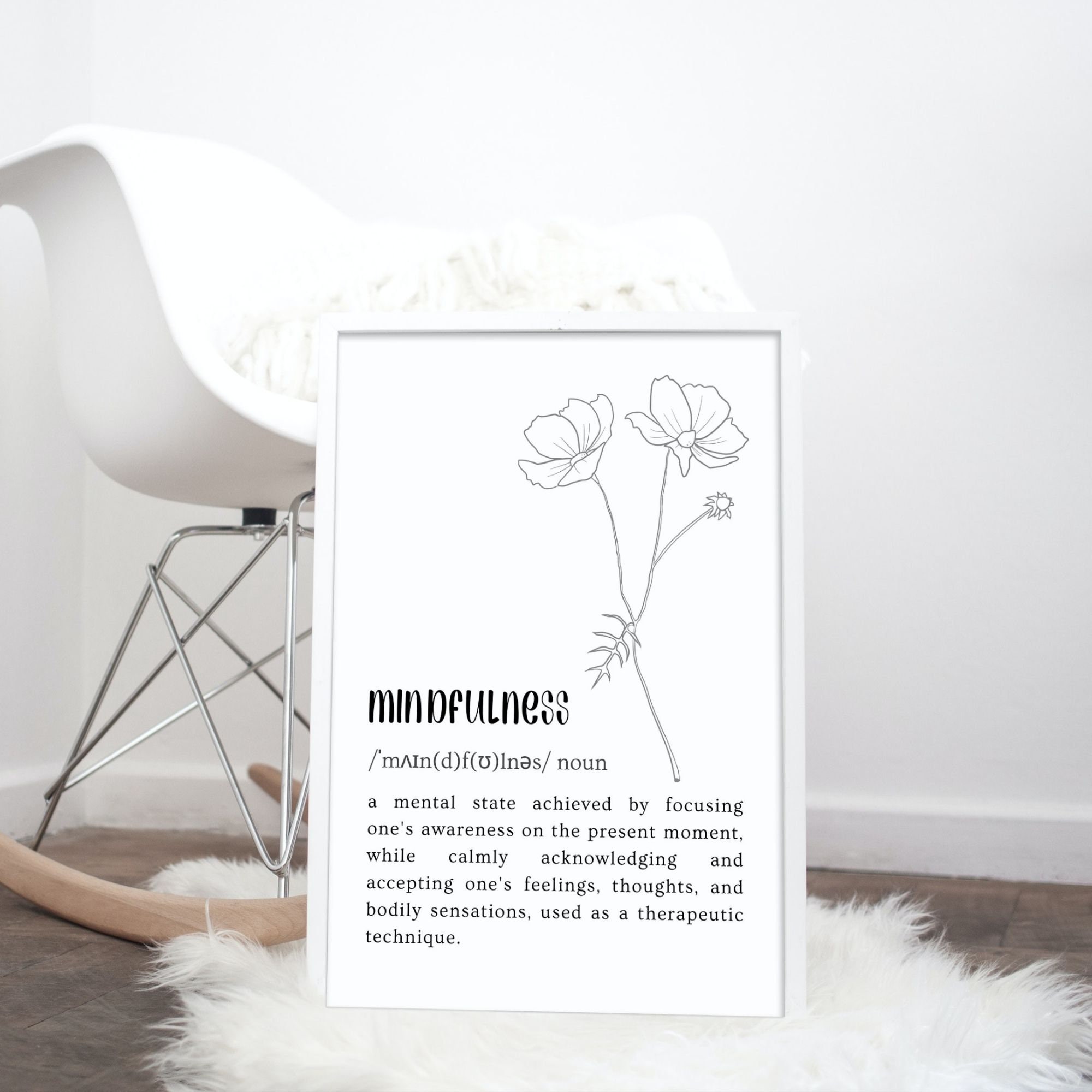Mindfulness Definition Print, INSTANT DOWNLOAD, Definition Printable ...