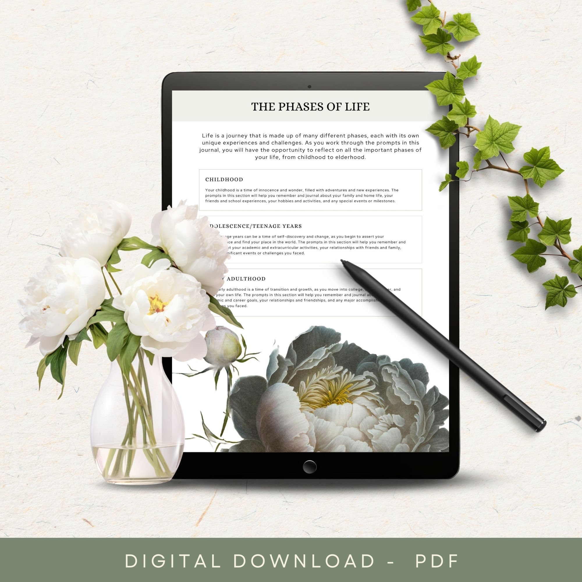 Story of Me Guided Journal, INSTANT DOWNLOAD, Life Story Journal, My ...