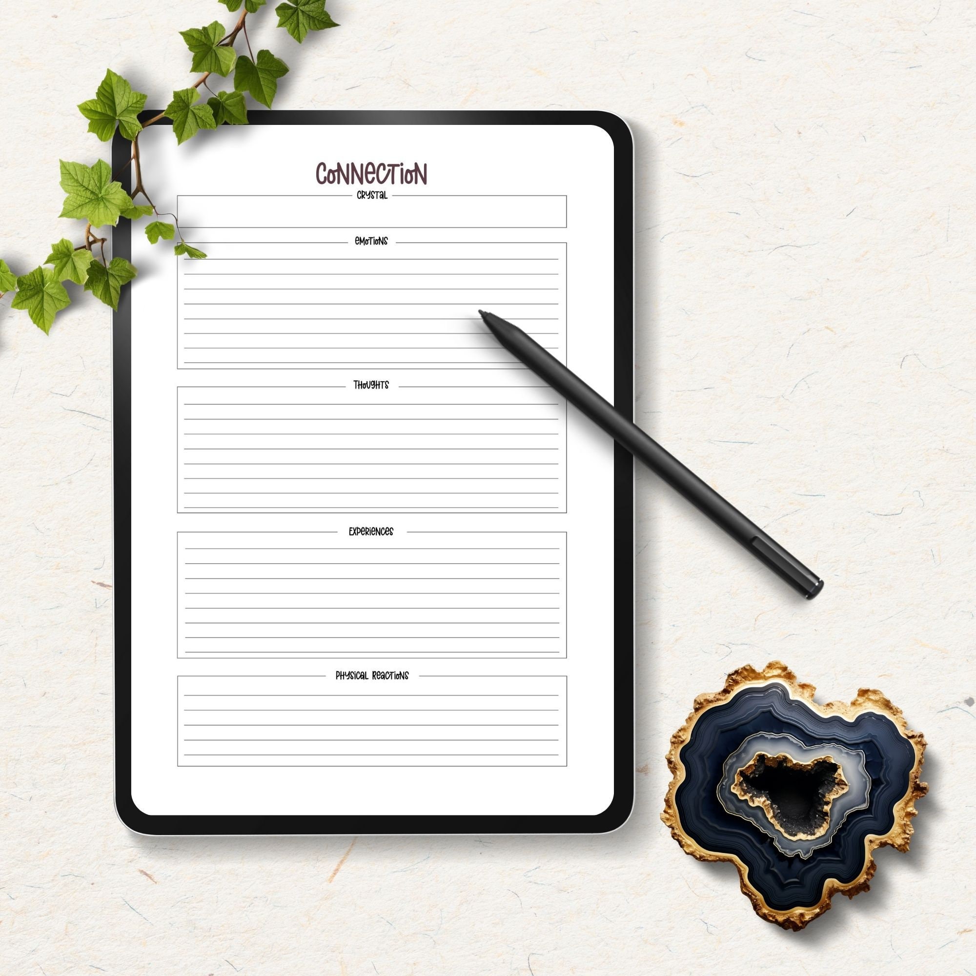 Crystal Journal Printable, INSTANT DOWNLOAD, Crystal Worksheet, Crystal ...
