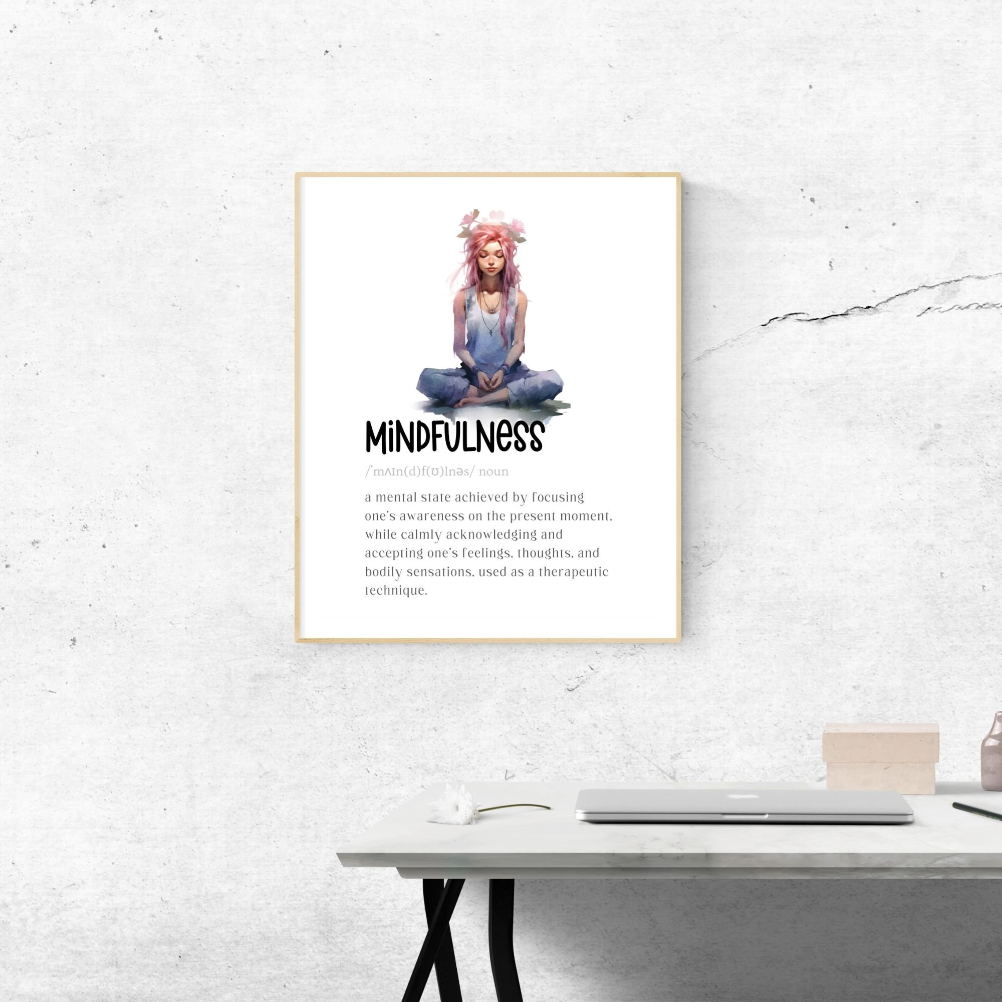 Mindfulness Definition Print, INSTANT DOWNLOAD, Definition Printable ...