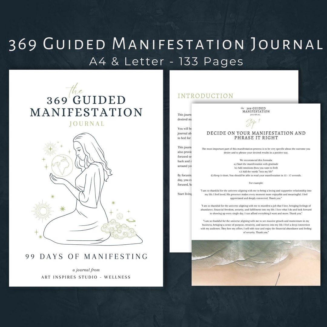 369 Manifestation Journal, PDF DOWNLOAD, Guided Journal, Journal ...