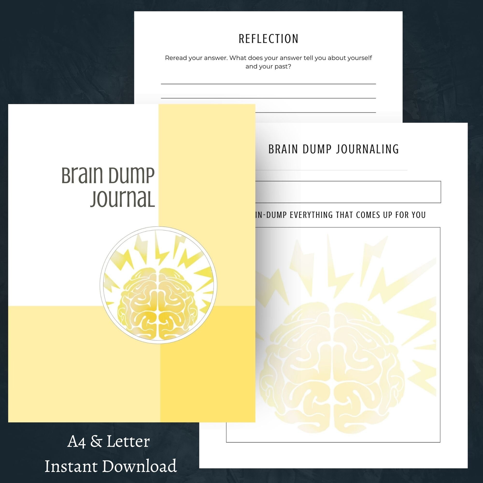 Brain Dump Worksheet, INSTANT DOWNLOAD, Printable Brain Dump Journal ...