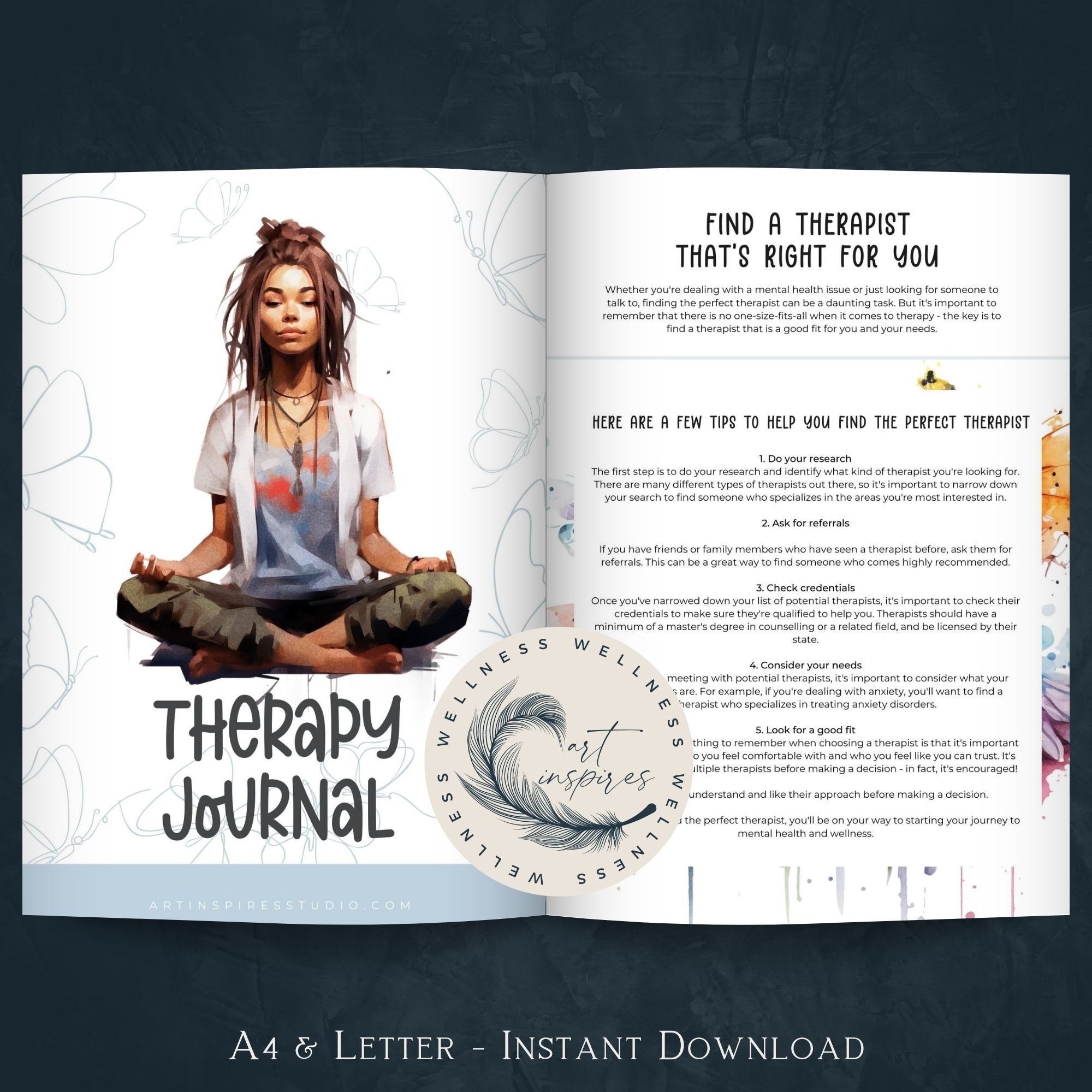 Therapy Journal Printable, PDF DOWNLOAD, Mental Health Journal ...