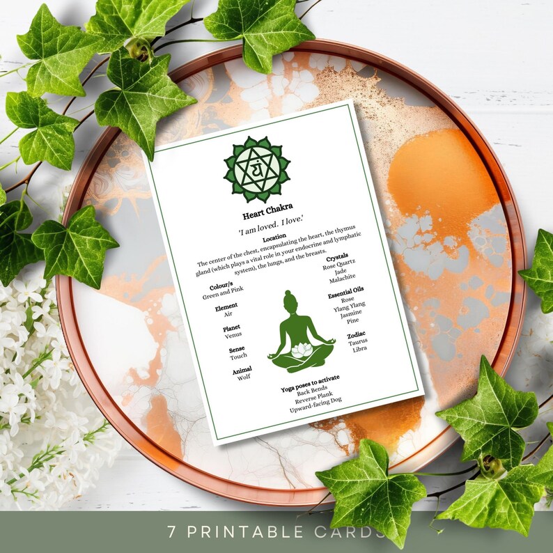 Printable Chakra Cards, DOWNLOAD, Chakra Printable, Printable ...
