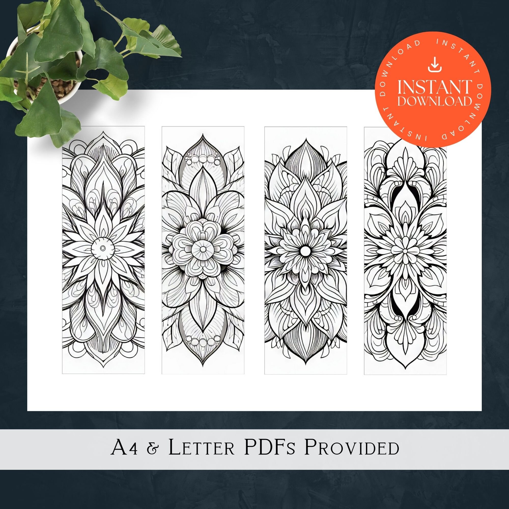 Mandala Colouring Bookmarks, Printable Mindful Adult Colouring Page ...