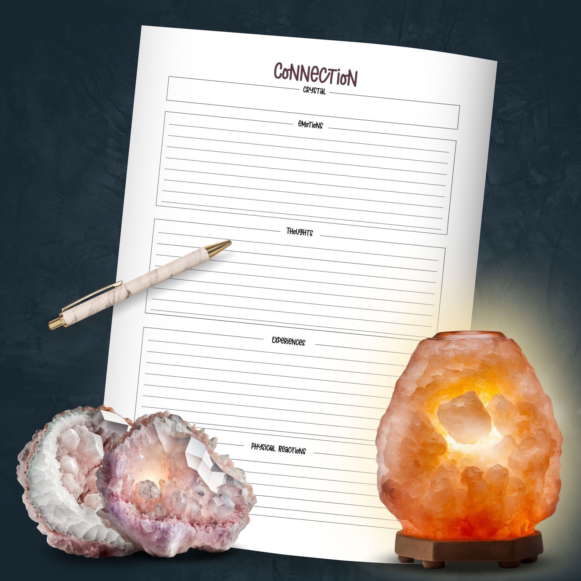 Crystal Journal Printable, INSTANT DOWNLOAD, Crystal Worksheet, Crystal ...