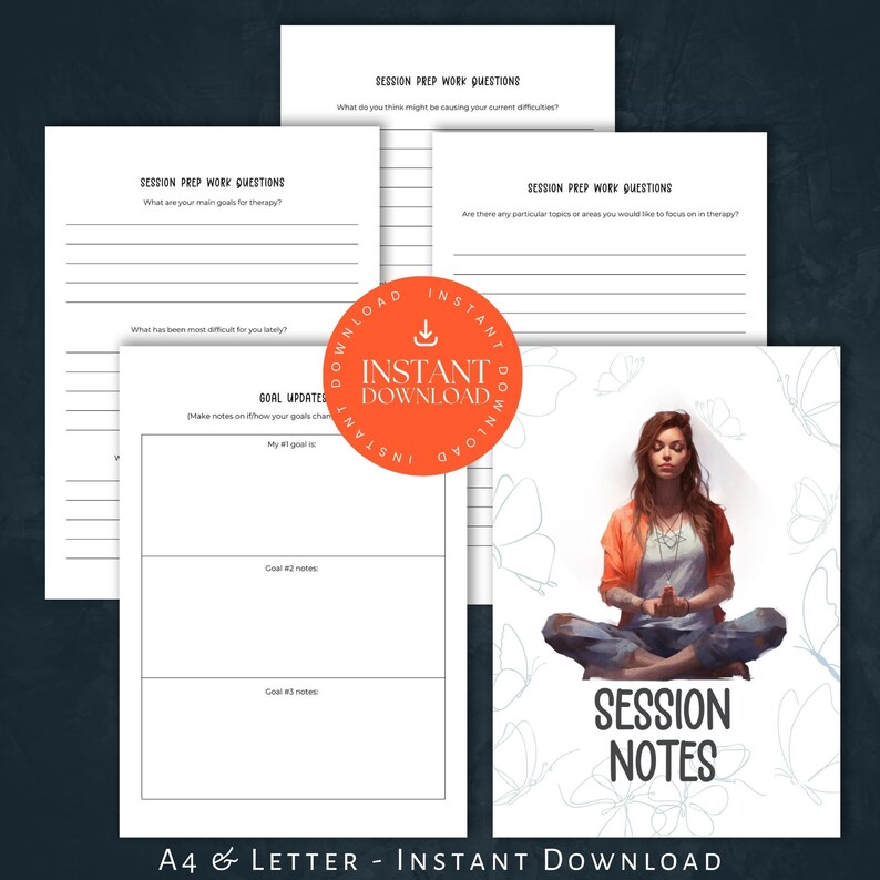 Therapy Journal Printable, PDF DOWNLOAD, Mental Health Journal ...