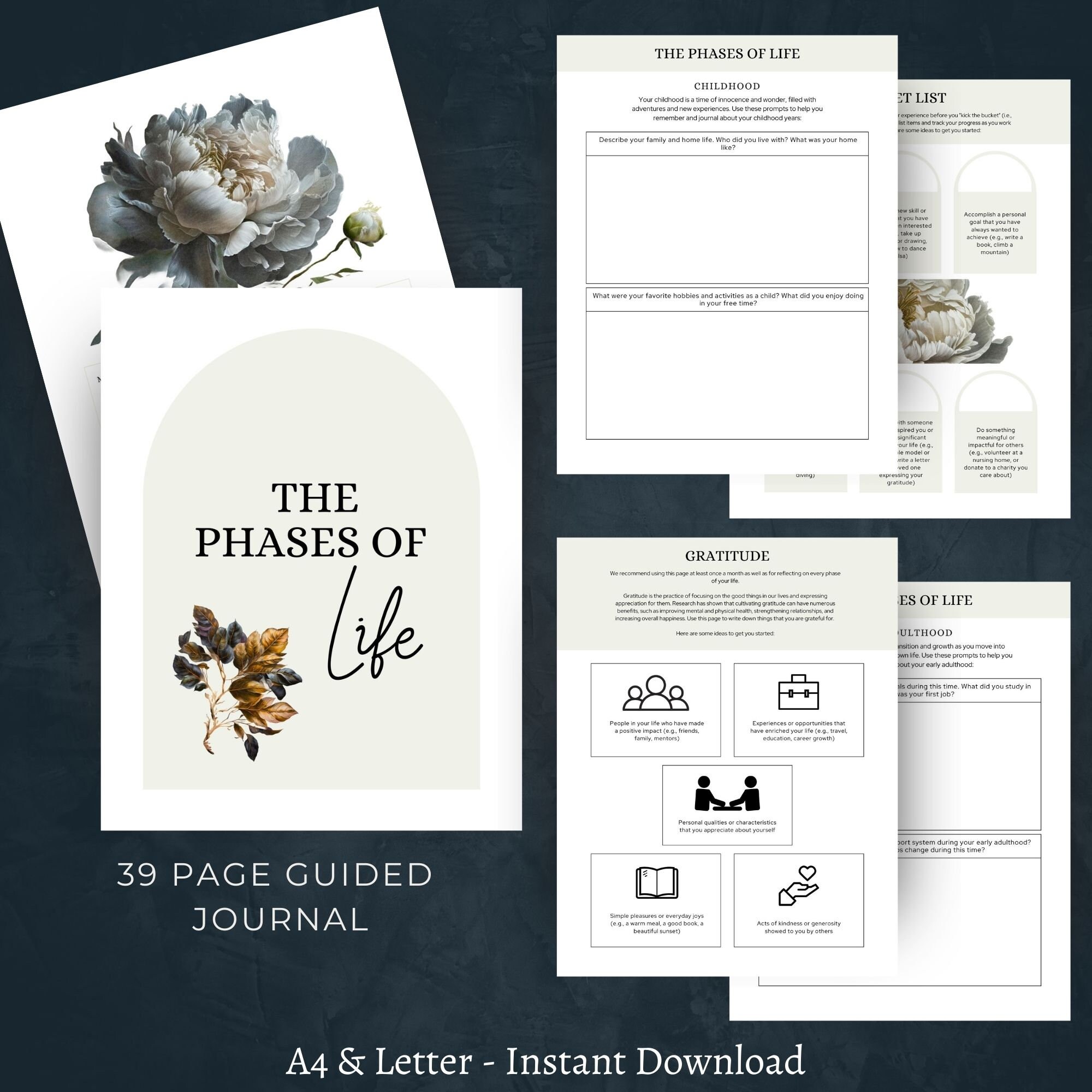 Story of Me Guided Journal, INSTANT DOWNLOAD, Life Story Journal, My ...