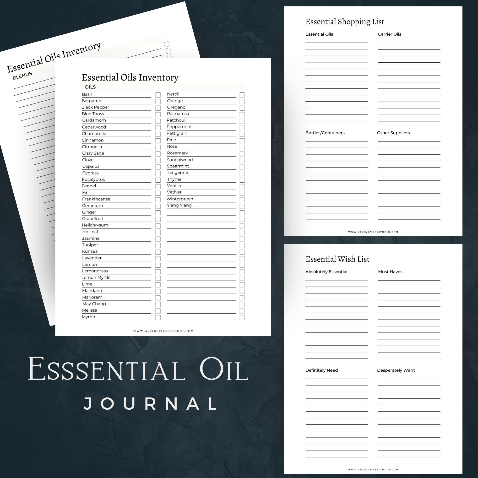 Essential Oil Planner, INSTANT DOWNLOAD, Essential Oil Recipes ...