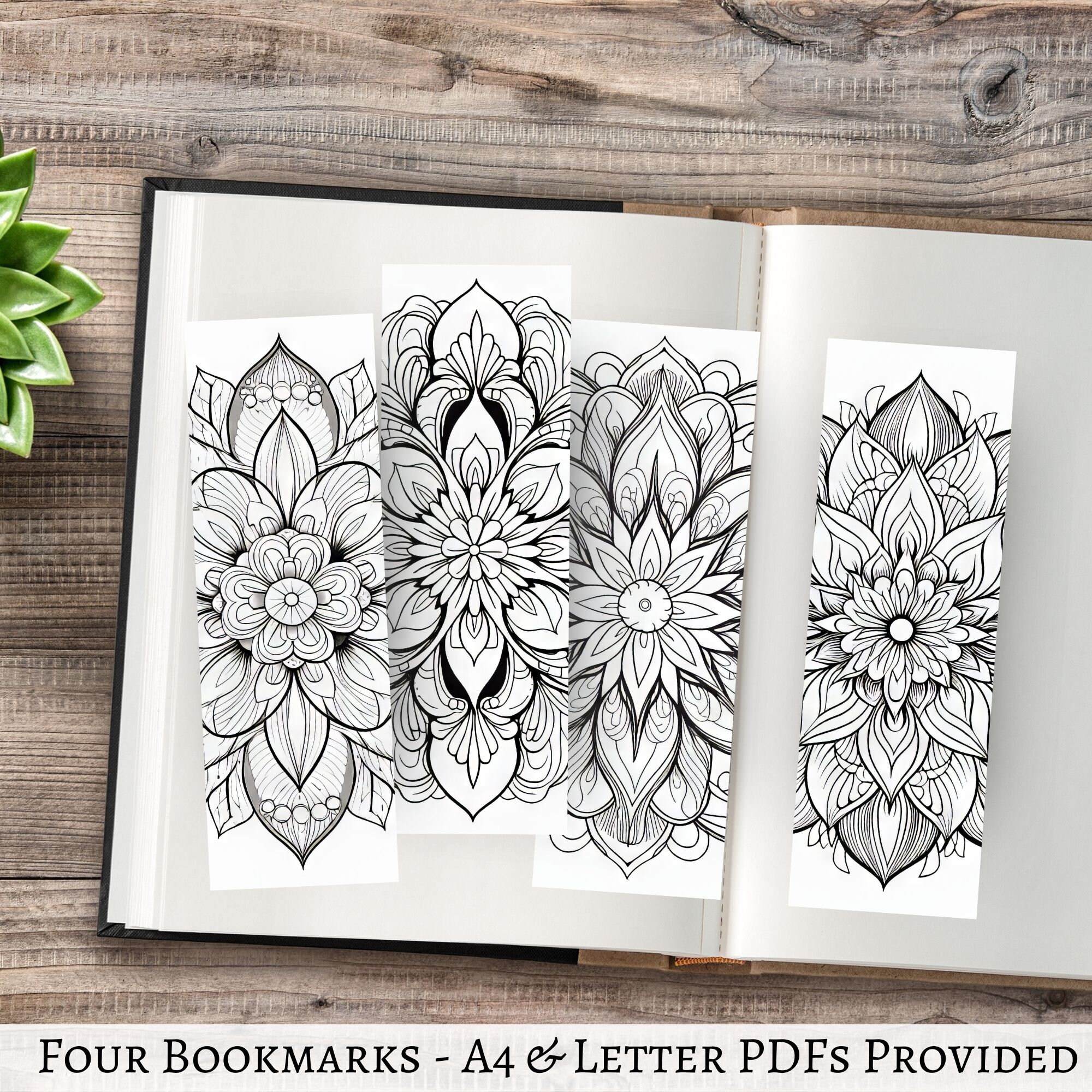 Mandala Colouring Bookmarks, Printable Mindful Adult Colouring Page ...