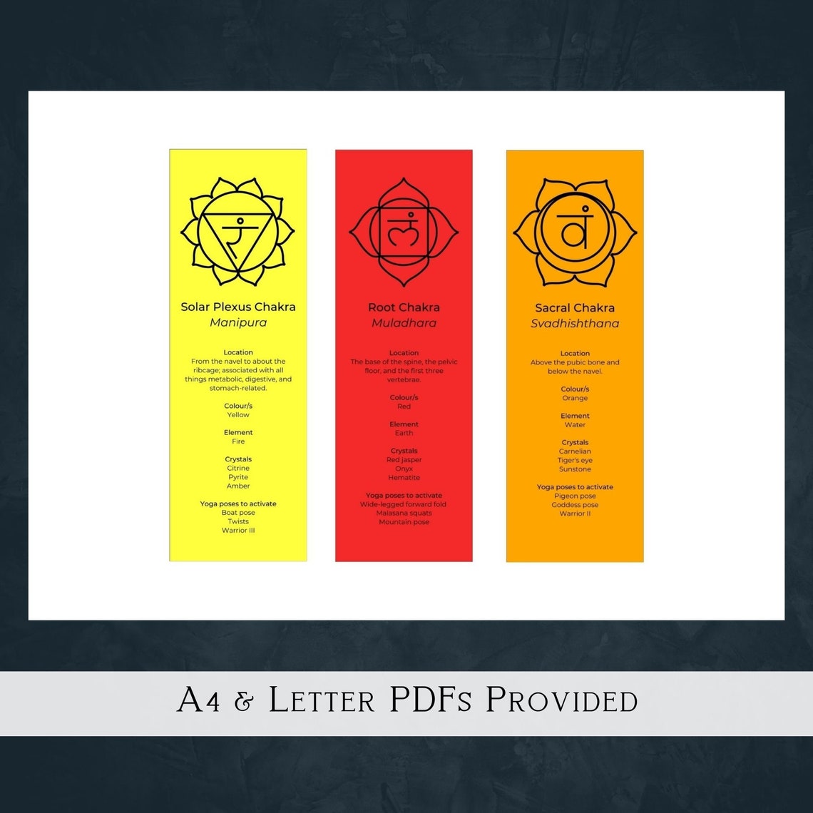 Chakra Bookmarks, DOWNLOAD, Printable Chakra Yoga Poses, Chakra ...