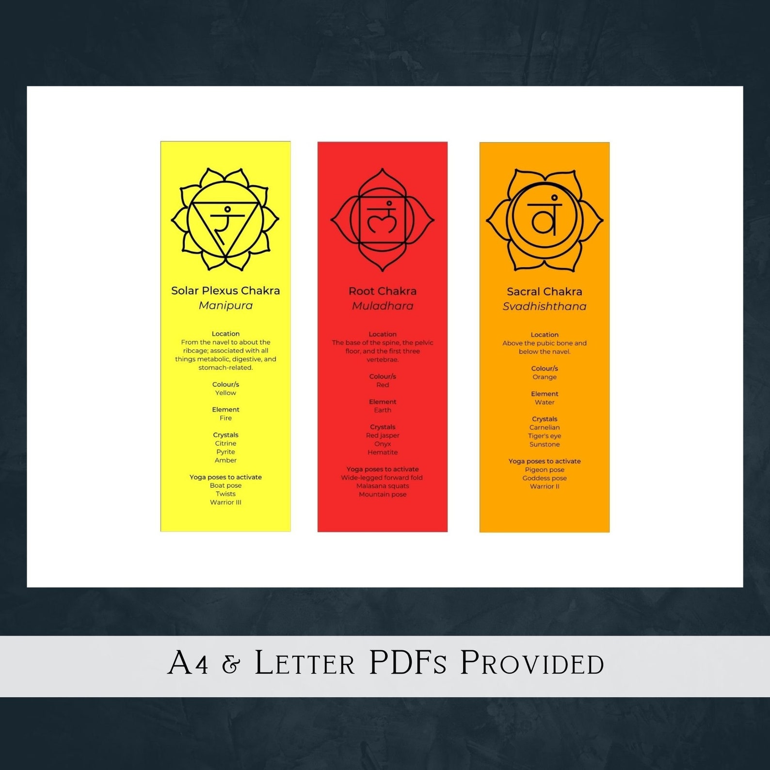Chakra Bookmarks, DOWNLOAD, Printable Chakra Yoga Poses, Chakra ...