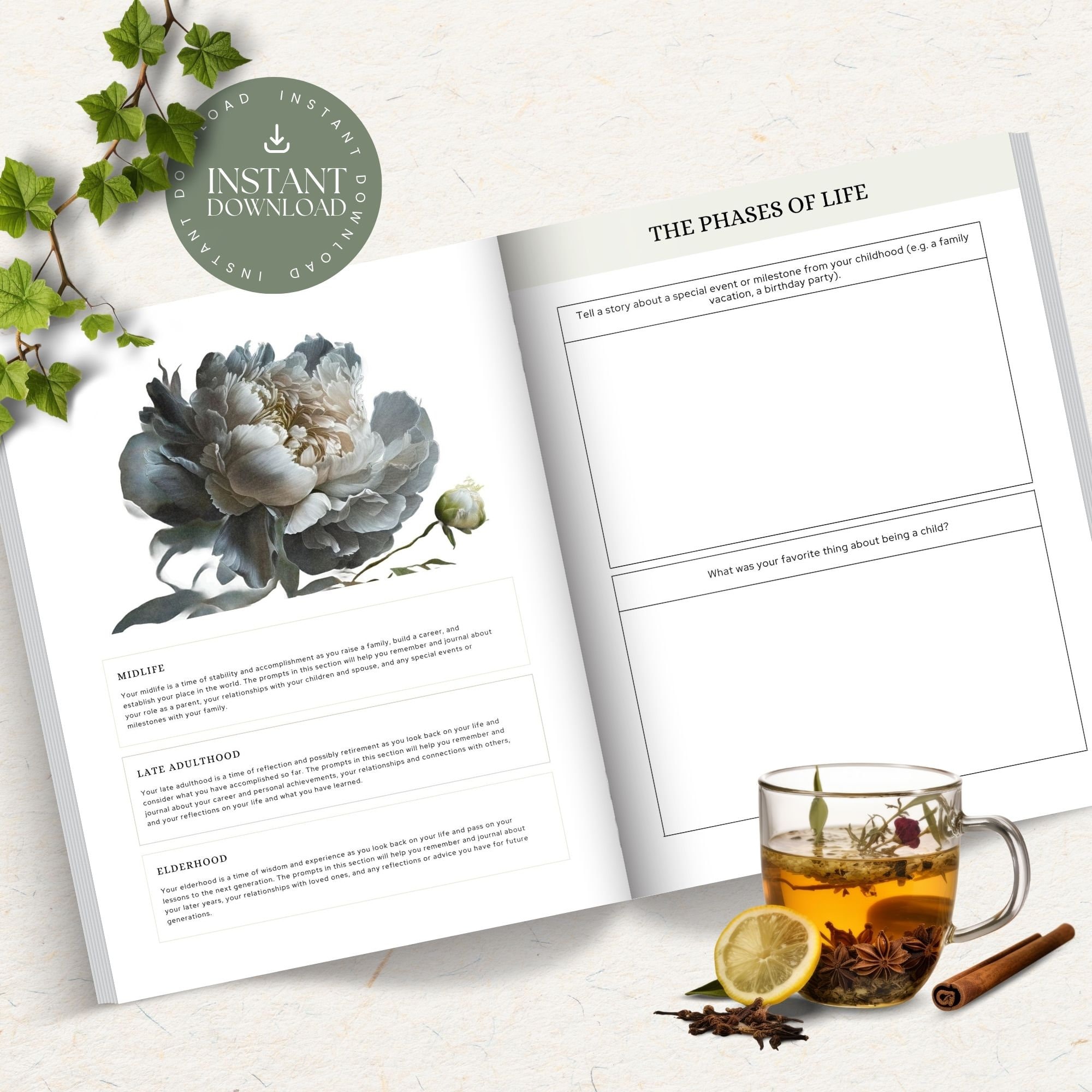 Story of Me Guided Journal, INSTANT DOWNLOAD, Life Story Journal, My ...