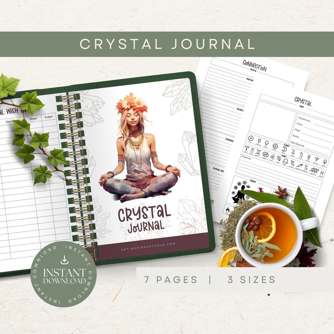 Crystal Journal Printable, INSTANT DOWNLOAD, Crystal Worksheet, Crystal ...
