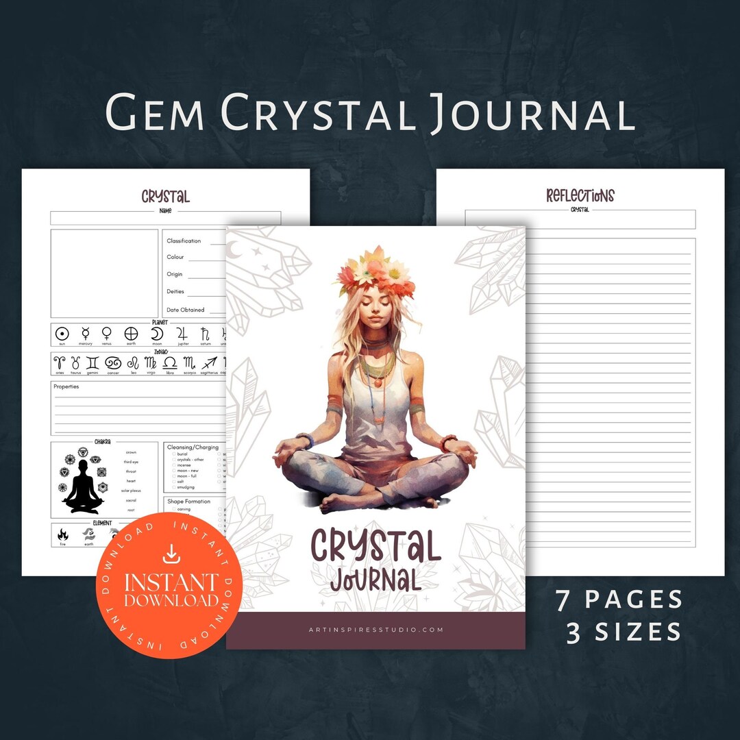 Crystal Journal Printable, INSTANT DOWNLOAD, Crystal Worksheet, Crystal ...