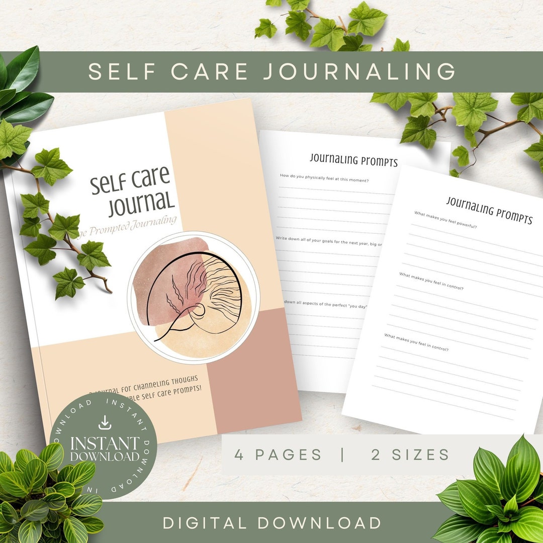 Self Care Journaling, INSTANT DOWNLOAD, Journal Prompts, Mindfulness ...