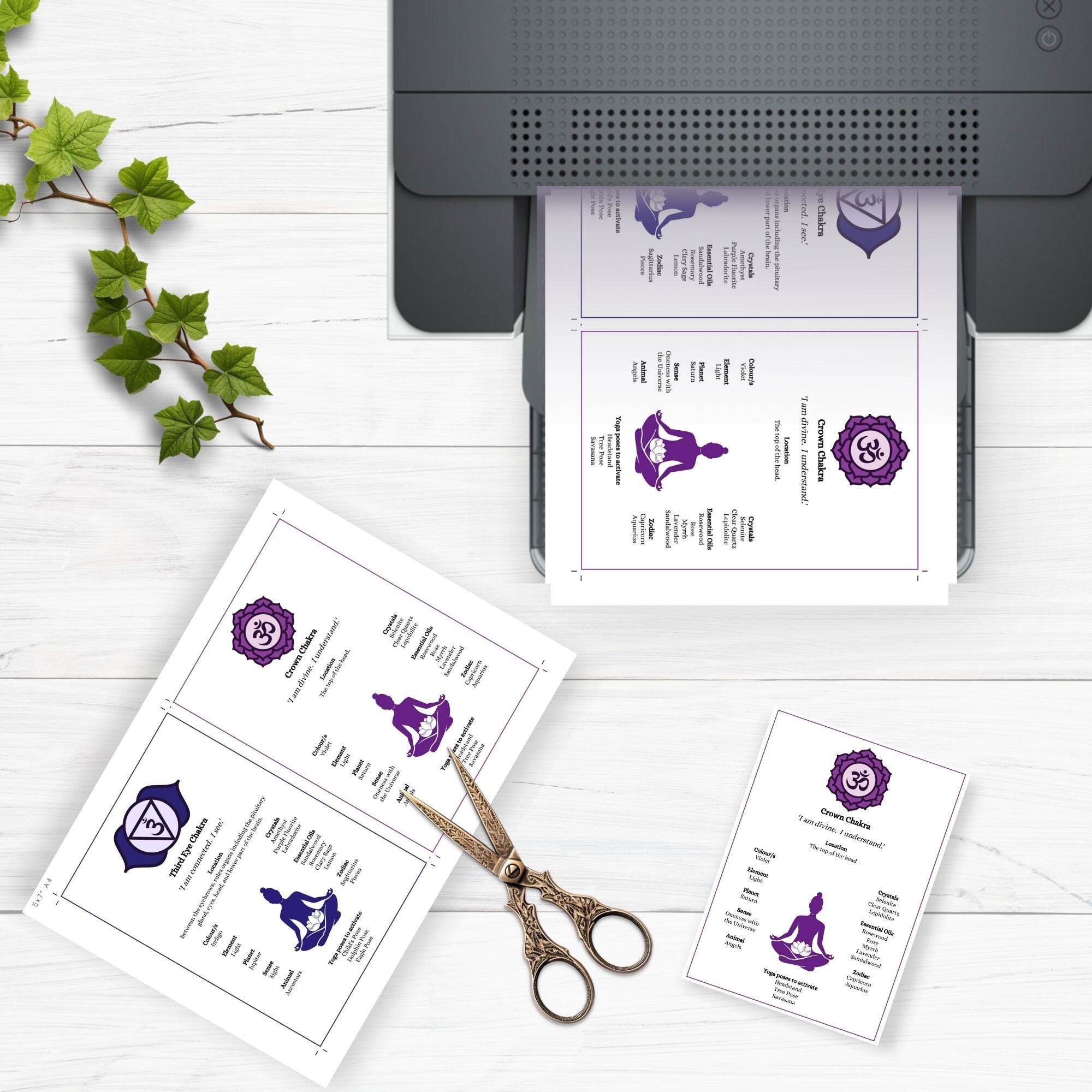Printable Chakra Cards, DOWNLOAD, Chakra Printable, Printable ...
