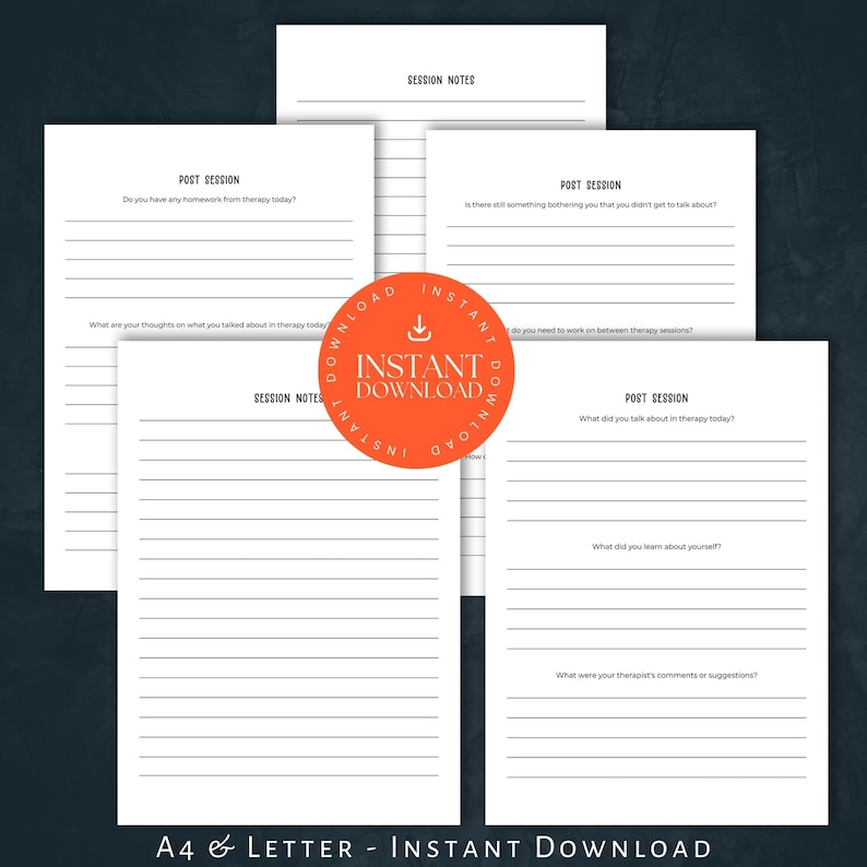 Therapy Journal Printable, PDF DOWNLOAD, Mental Health Journal ...