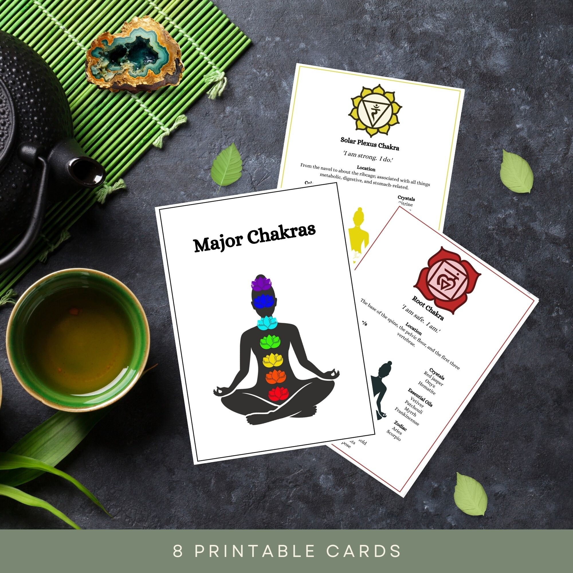 Printable Chakra Cards, DOWNLOAD, Chakra Printable, Printable ...